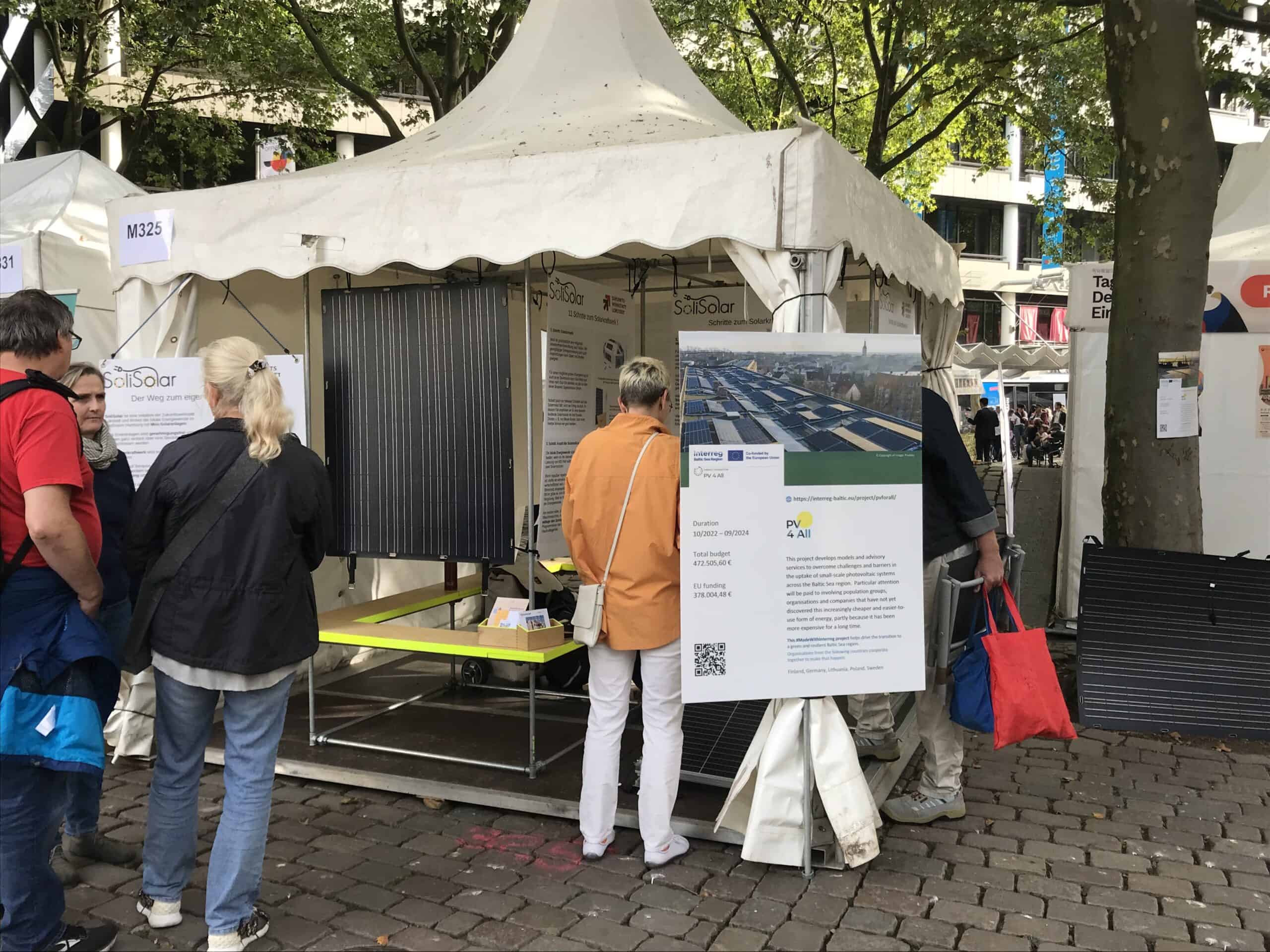 PV4ALL and SoliSolar at the citizens' festival on German Unity Day 2023 ...