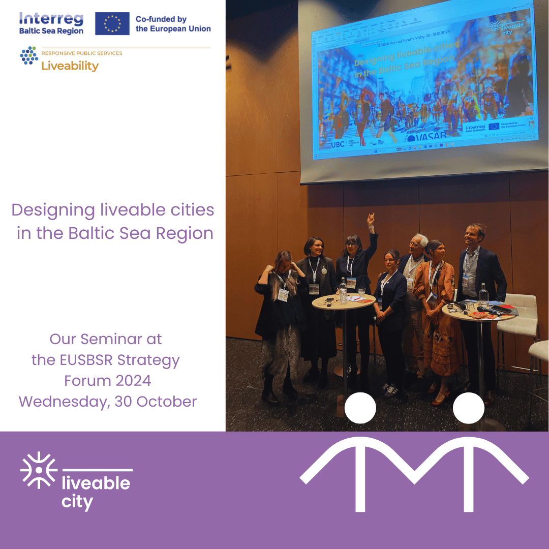 Designing Liveable Cities: Seminar on Urban Sustainability and ...