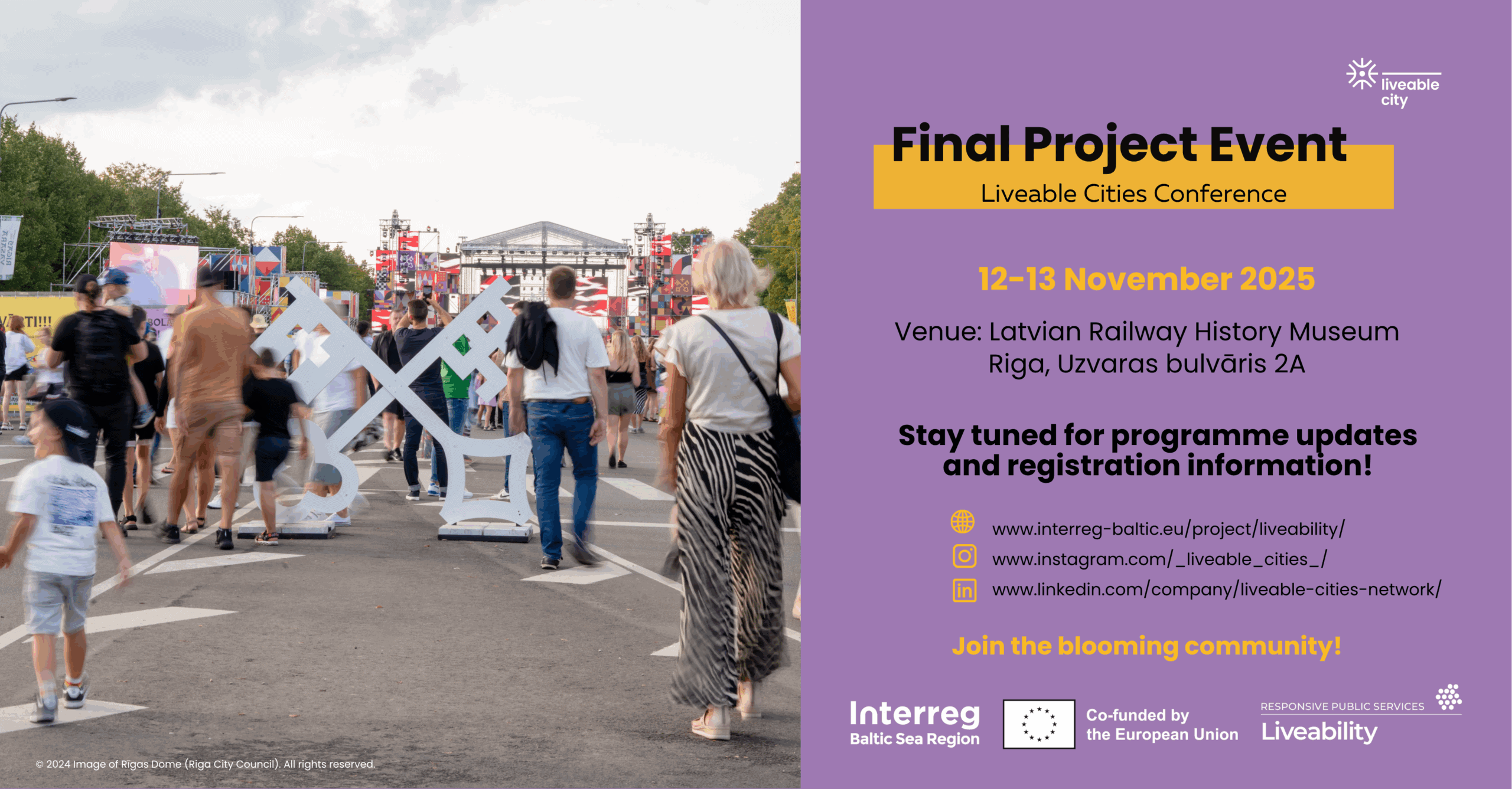 SAVE THE DATE - Final Project Event (12-13 Nov 2025, Riga) - Interreg Baltic Sea Region