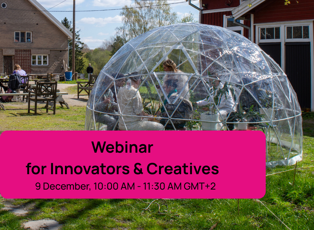 Webinar for Innovators and Creatives – 9 December - Interreg Baltic Sea Region