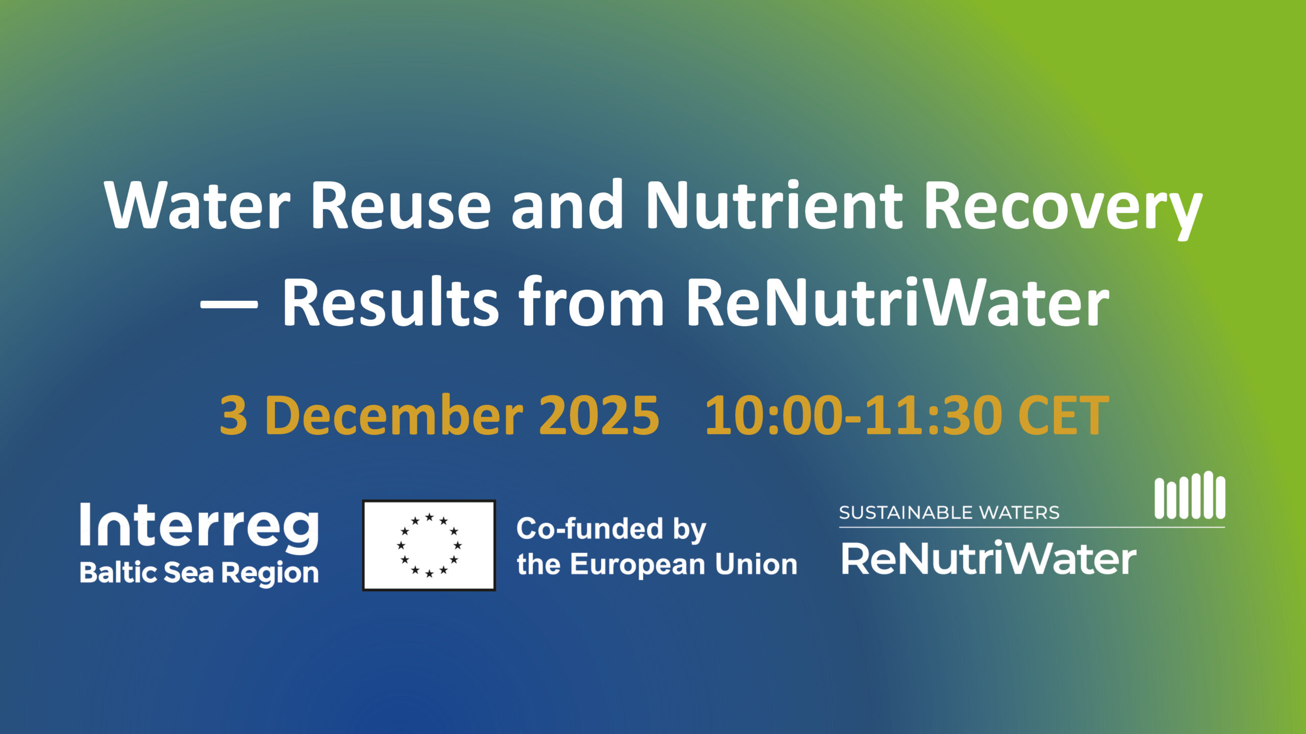 Why Reclaimed Water Might Be the Baltic Sea Region’s Next ...